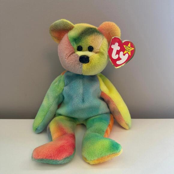 Toys | Ty Beanie Baby Garcia The Tiedye Bear Actual Colours Shown 85 ...